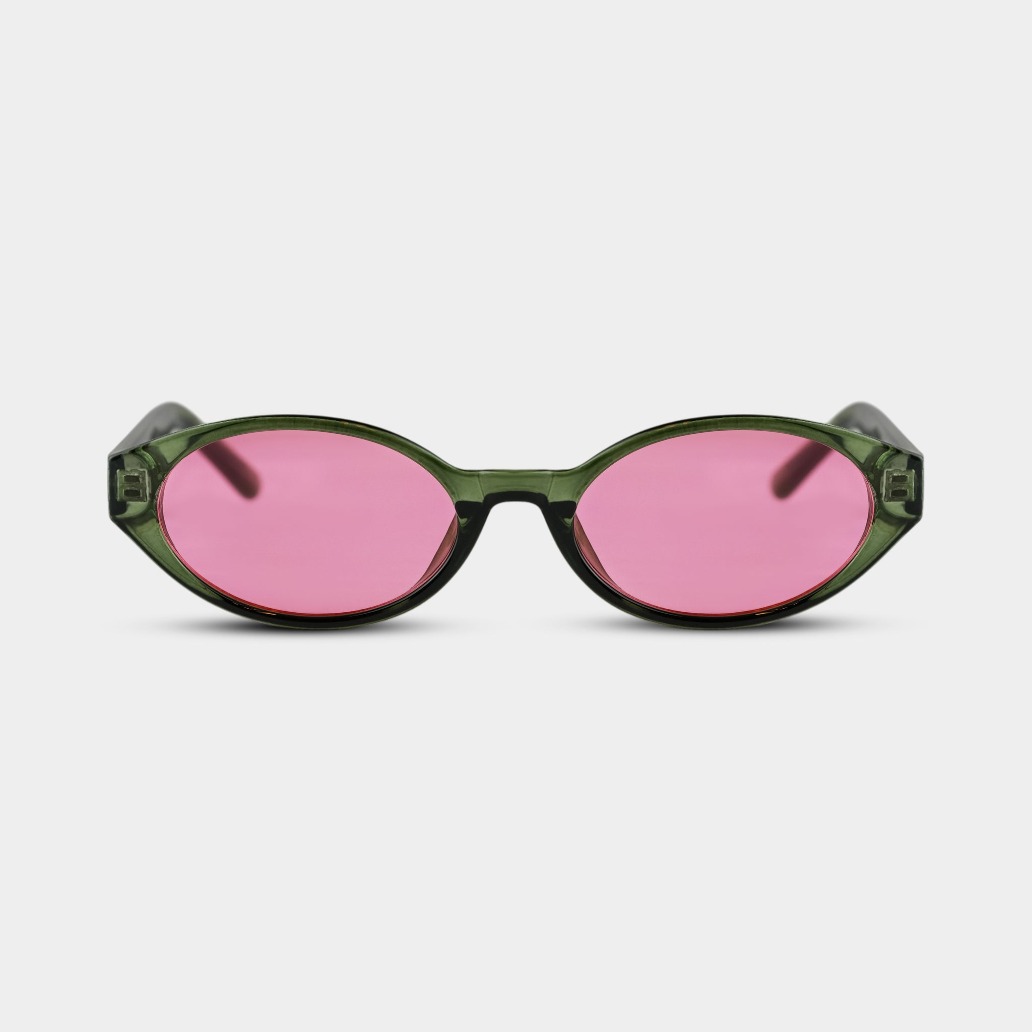 Freja Pink - Ovale solbriller med lyserøde linser | Fadeless