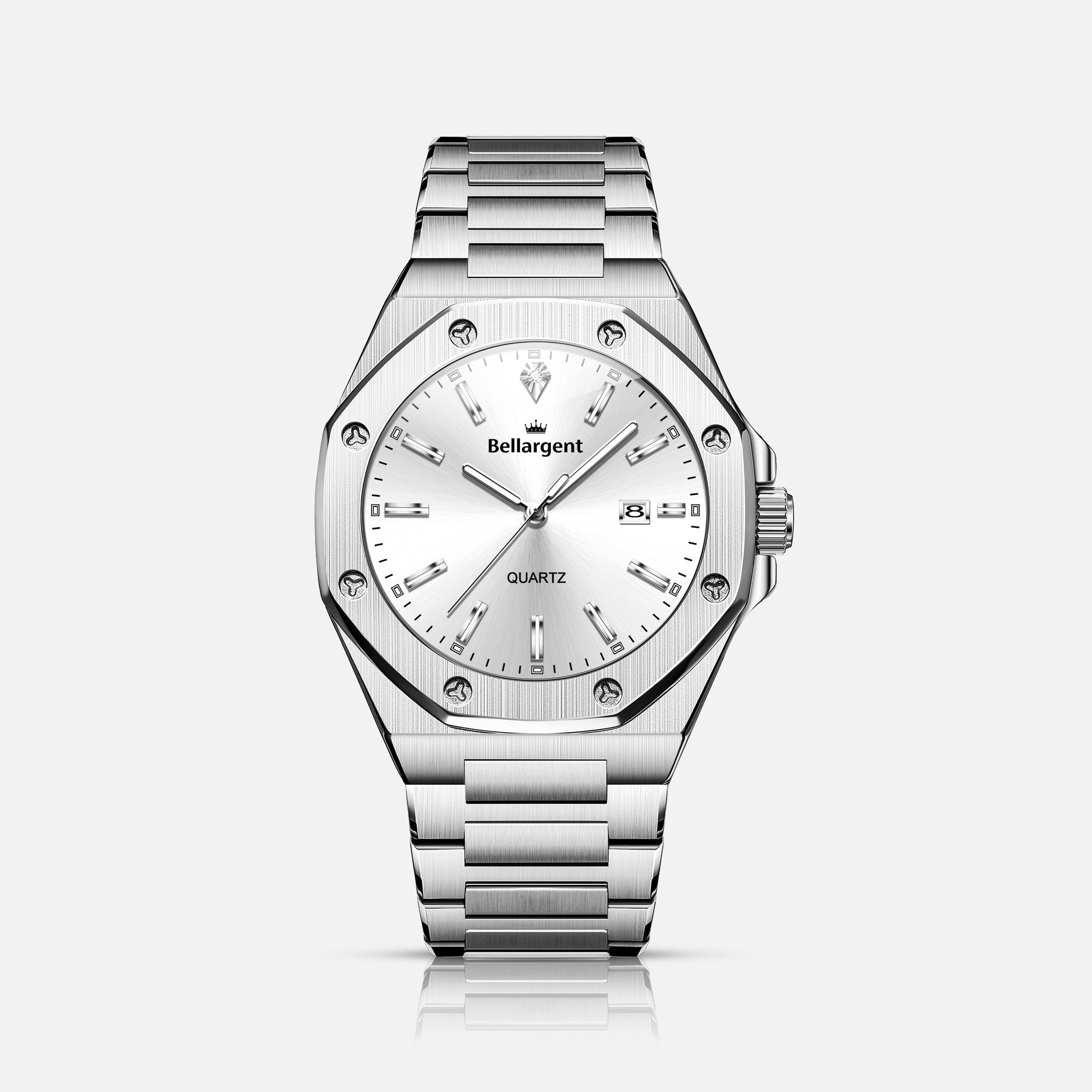 Bellargent Imperium White - Elegant herreur i stål | Fadeless